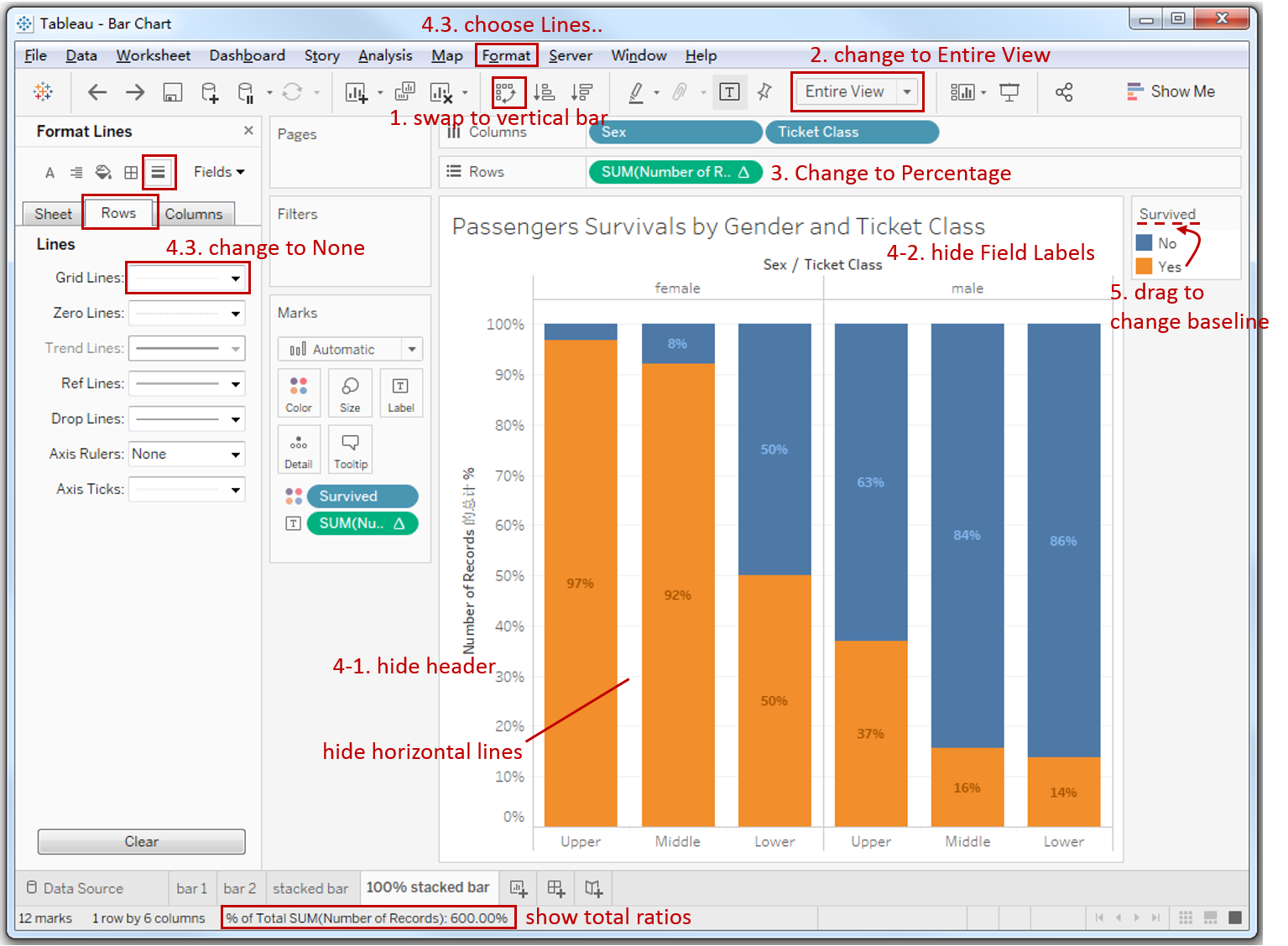 Tableau Stacked Bar Chart For Same Measure Multiple Values 2023